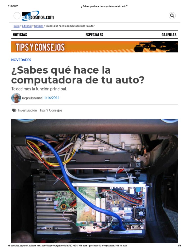 ¿Sabes Qué Hace La Computadora de Tu Auto | PDF | Coche | Sistema de ...