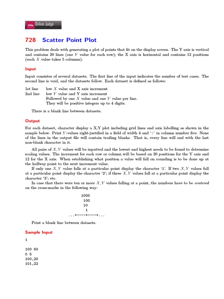 Scatter Point Plot: Input | PDF | Cartesian Coordinate System | Computing