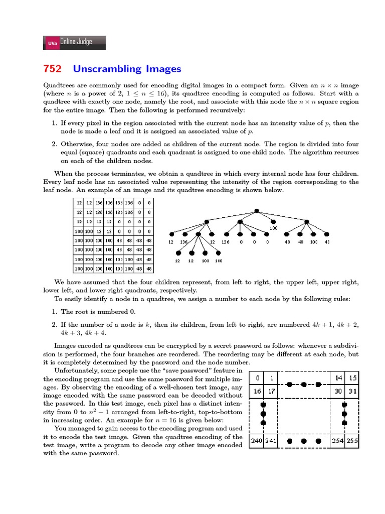 Unscrambling Images: × N Image N 16), Its Quadtree Encoding Is Computed ...