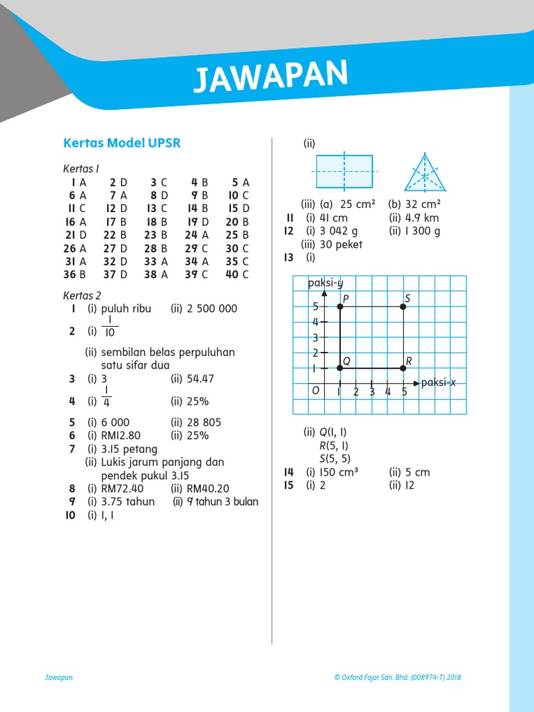 Jawapan Soalan Matematik Upsr Pdf