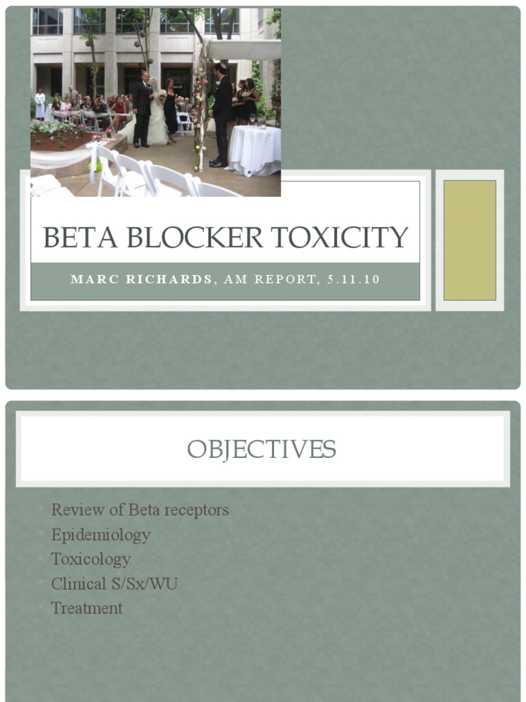 Beta Blocker Toxicity Overview | PDF | Drugs | Hypoglycemia