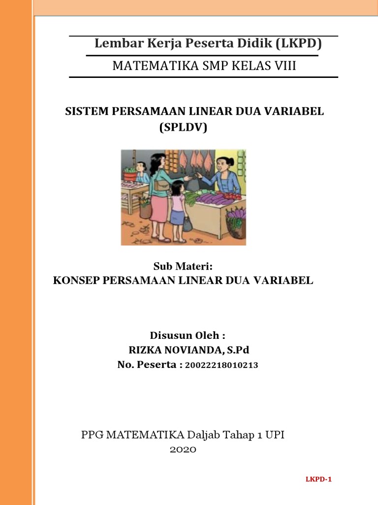 LKPD-1 SPLDV Kelas VIII | PDF