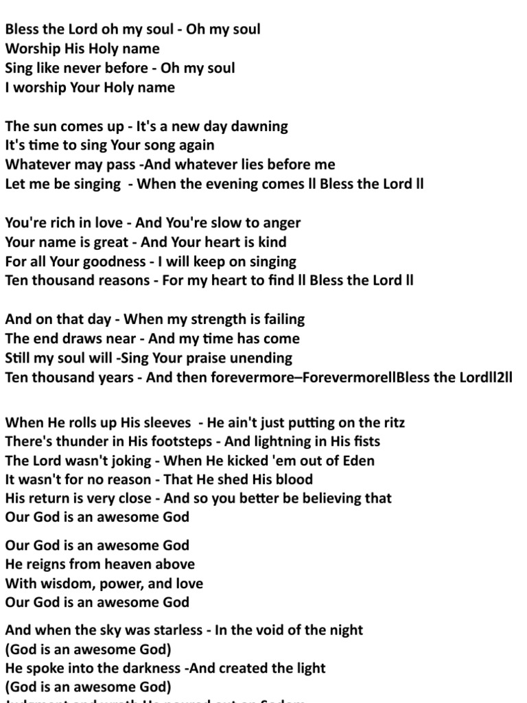 English Songs Lyrics | PDF | Grace In Christianity | Mercy