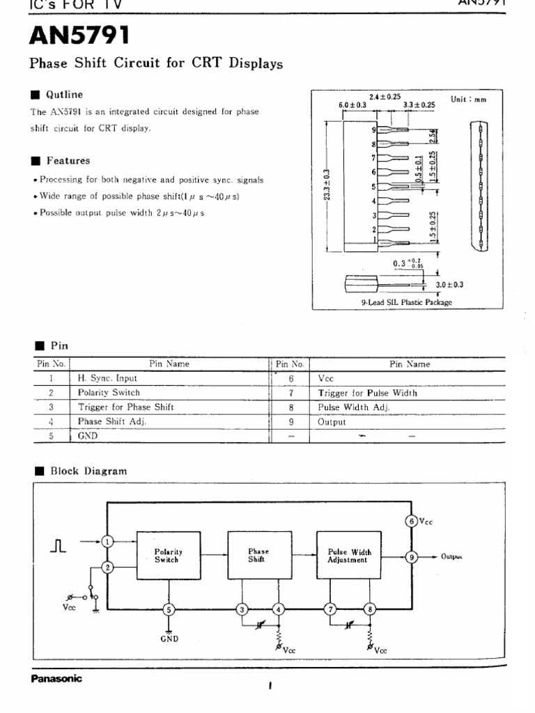CRT Display Phase Shift IC | PDF | Electrical Components | Electronic ...