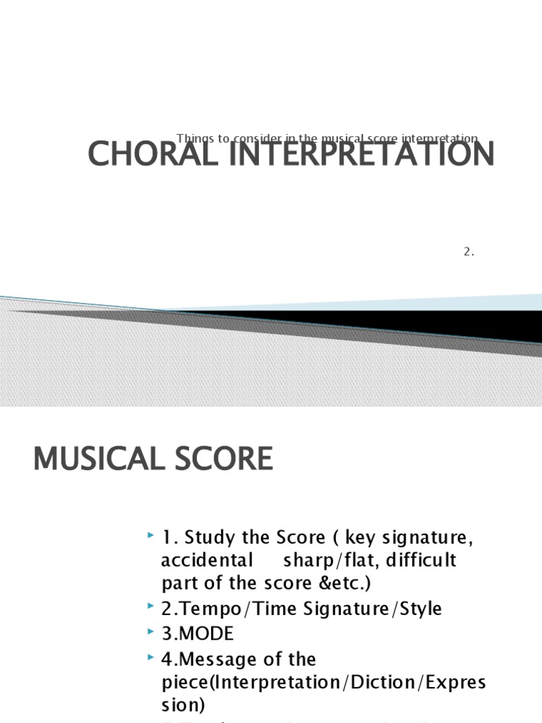 Choral Interpretation: Things To Consider in The Musical Score ...