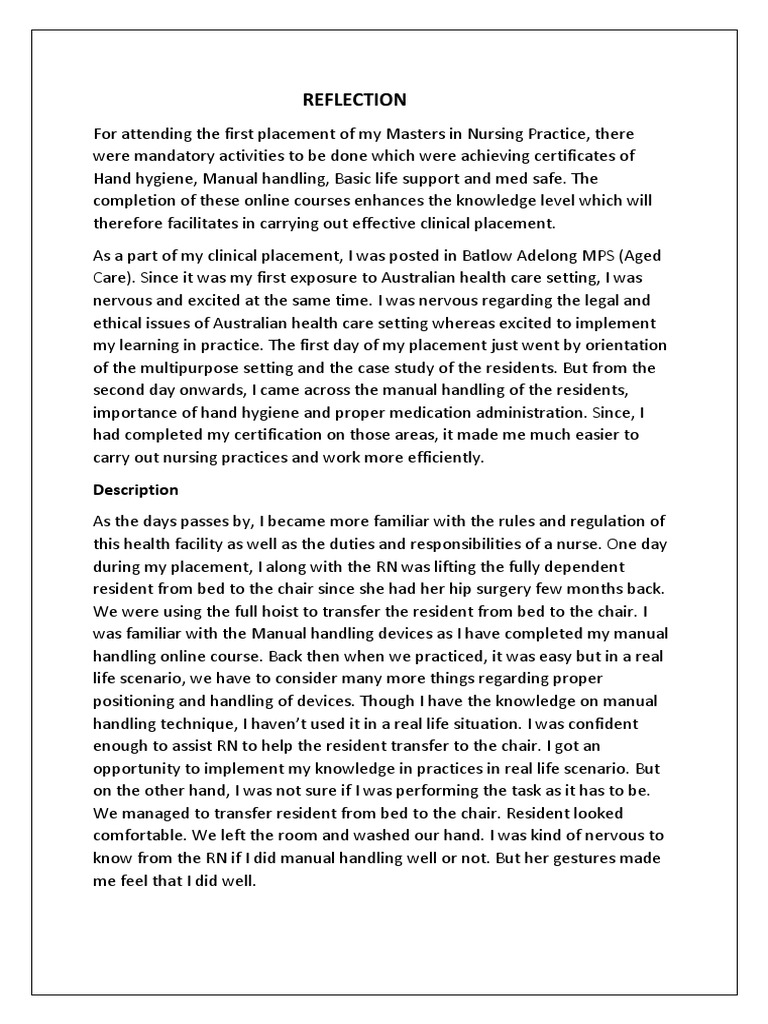 Reflection | Download Free PDF | Nursing | Educational Technology