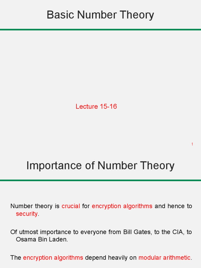 Num Theory | PDF | Prime Number | Numbers