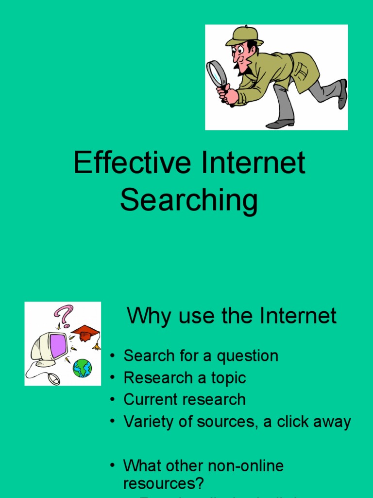 Effective Internet Searching | PDF | Web Search Engine | Web Technology