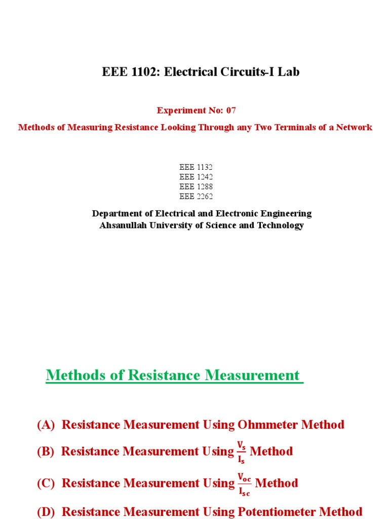 Exp. 7 PDF | Download Free PDF | Voltage | Electrical Network