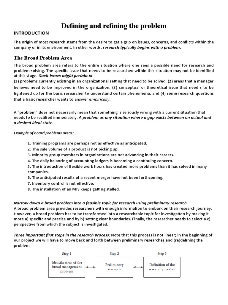 Defining and Refining The Problem | PDF | Academic Journal | Data