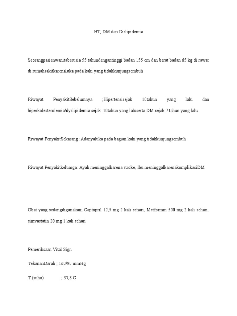 HT, DM dan Komplikasi Luka Kaki | PDF