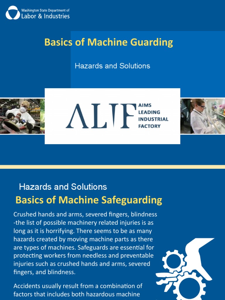 Basics of Machine Guarding: Hazards and Solutions | PDF | Machines ...