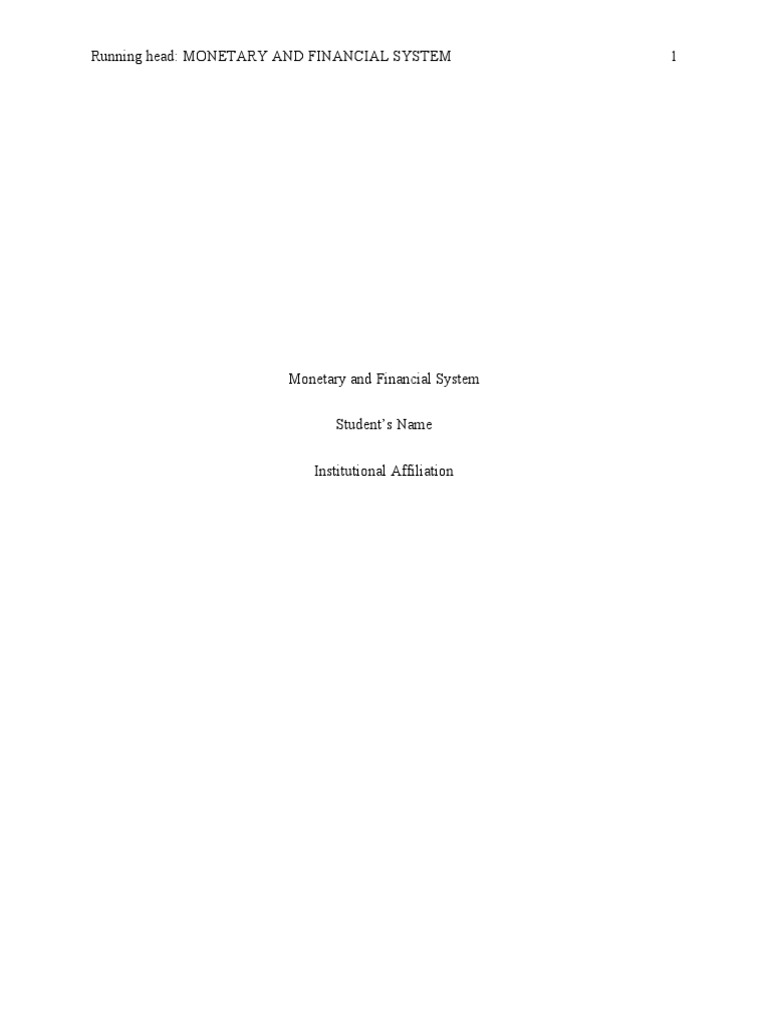 Monetary and Financial System | PDF | Monetary Policy | Inflation