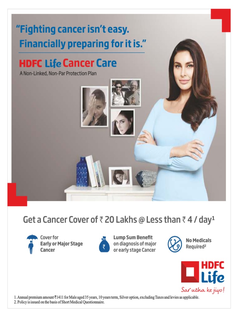 HDFC Life Cancer Care Plan20170517 101348 | PDF | Insurance | Life ...