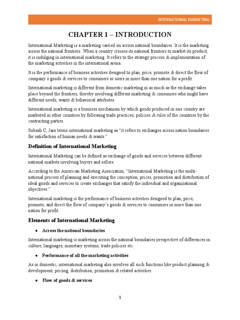 Notes On International Marketing | Download Free PDF | Non Tariff ...
