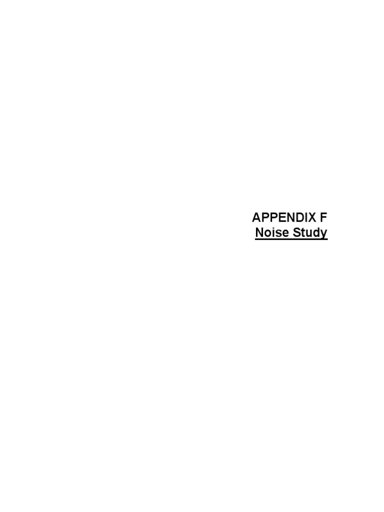 Appendix-F Noise | PDF | Decibel | Sound