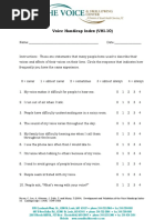 Voice Handicap Index Assessment Tool | PDF | Psychology | Behavioural ...