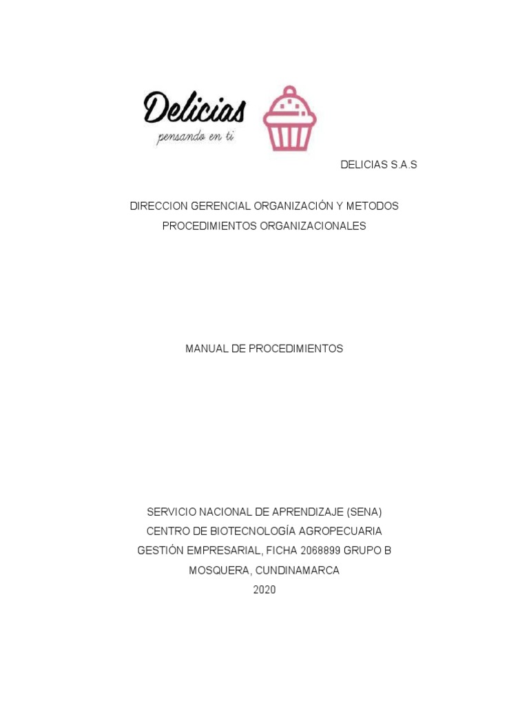 Manual de Procedimientos de Producción | PDF | Calidad (comercial ...