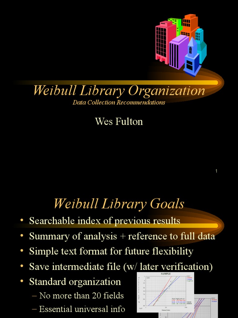 Weibull Library Organization: Wes Fulton | PDF | Text File | Computer File