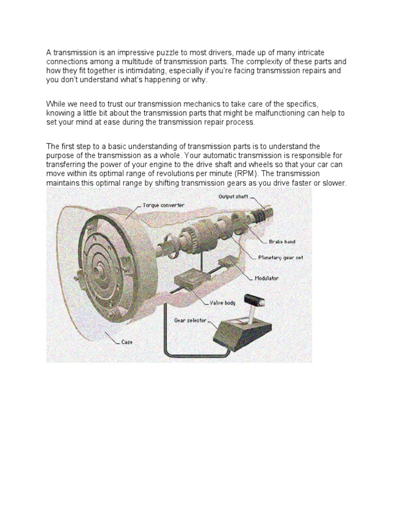 Transmission | PDF | Transmission (Mechanics) | Automatic Transmission