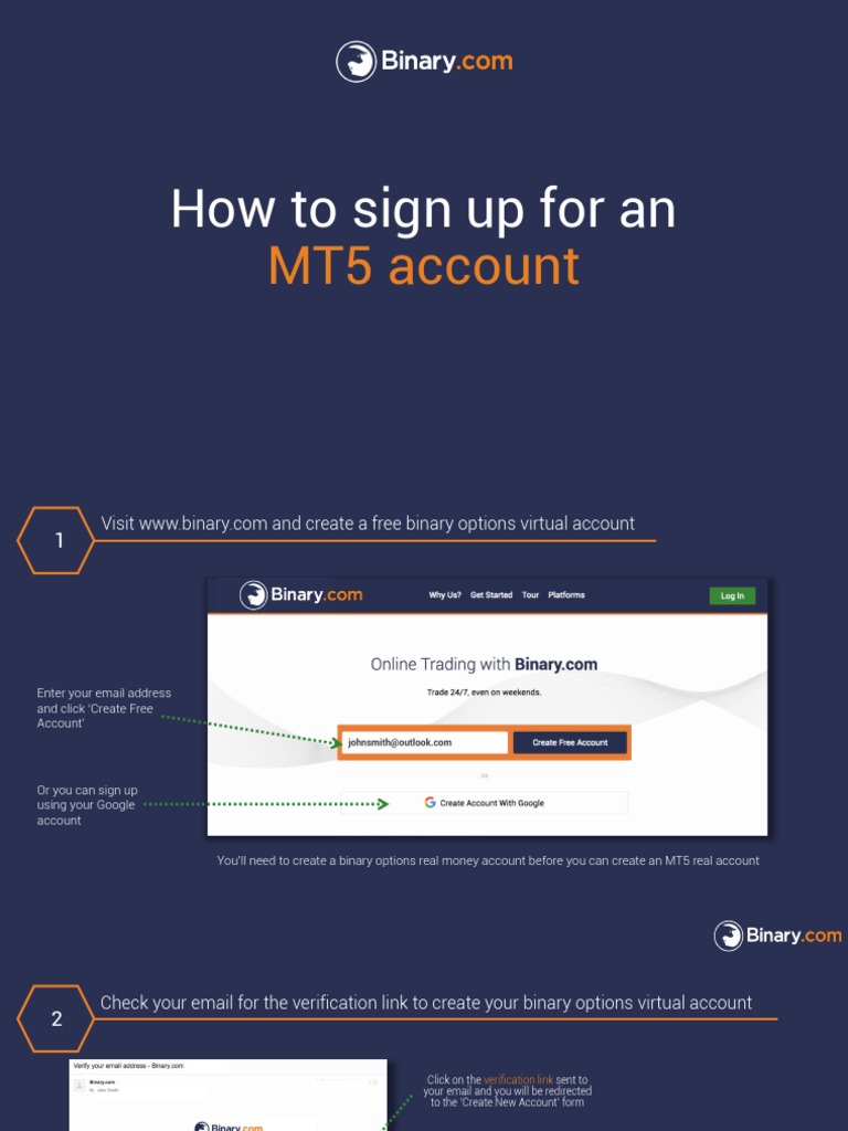 How To Sign Up For An: MT5 Account | PDF | Money | Software