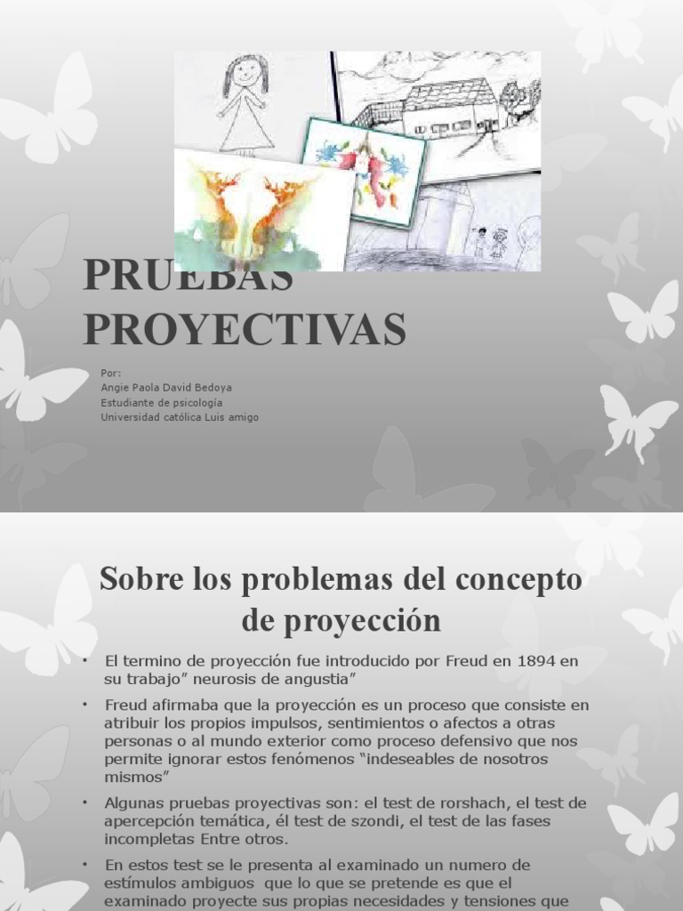 Pruebas Proyectivas Diapositivas | PDF | Percepción | Psicoanálisis