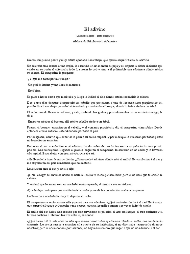El Adivino | PDF | Clásicos