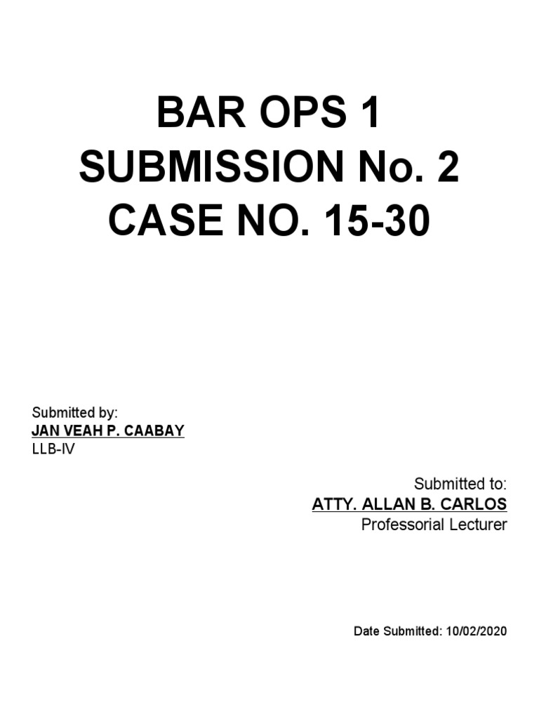 BarOps 2nd Set | PDF | Search Warrant | Presidents Of The United States