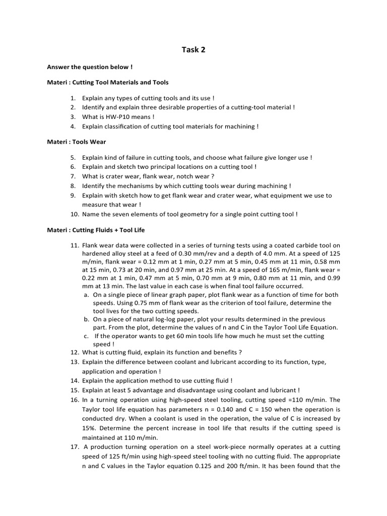 Soal Latihan Promanu 2020 | PDF | Machining | Wear