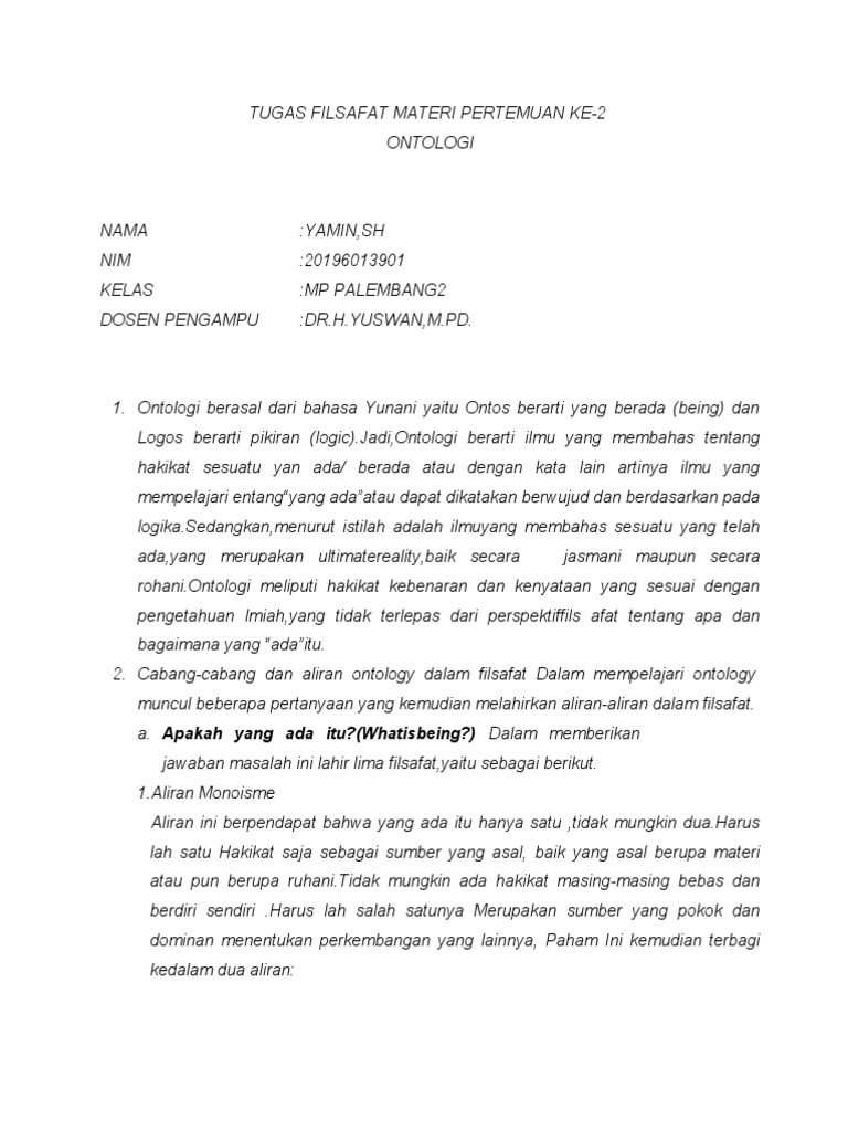 Ontologi Ilmu | PDF