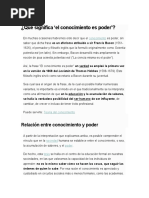 El Conocimiento es Poder: Orígenes y Significado | PDF | Conocimiento ...