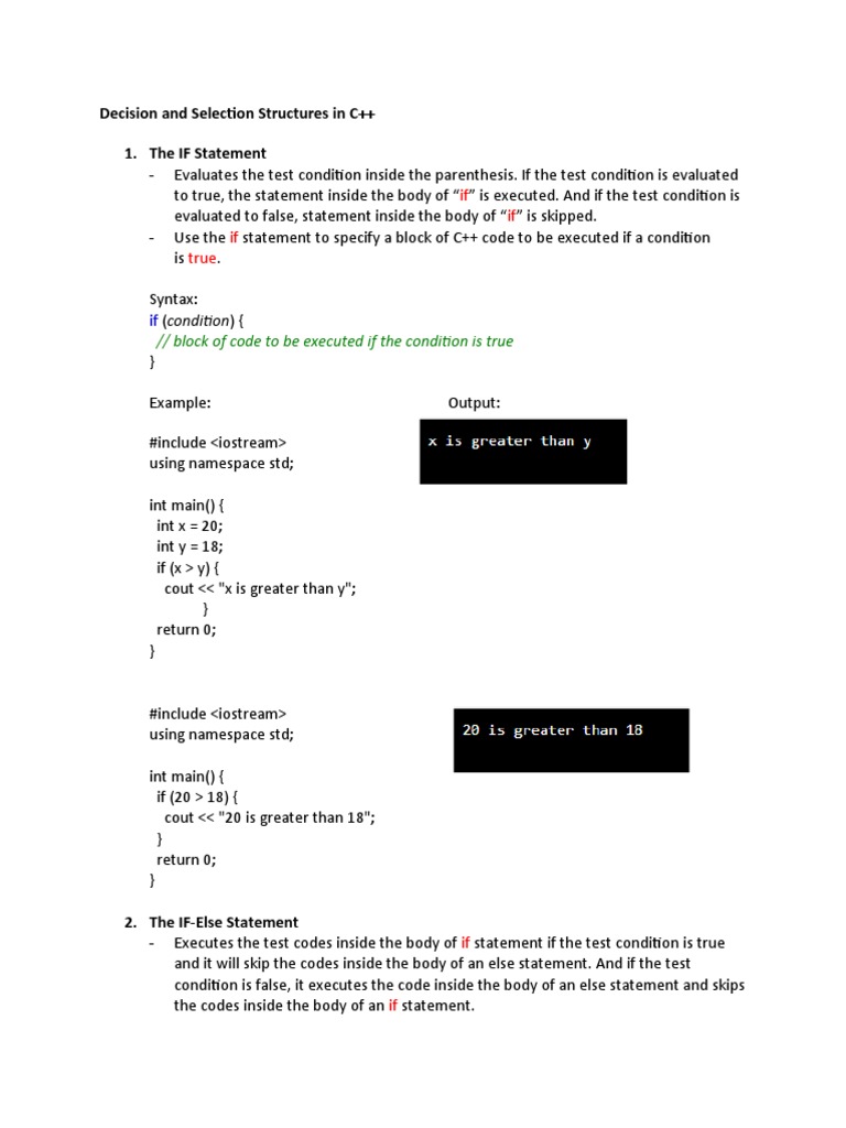 Decision and Selection Structures in C | PDF | Programming Paradigms | Notation