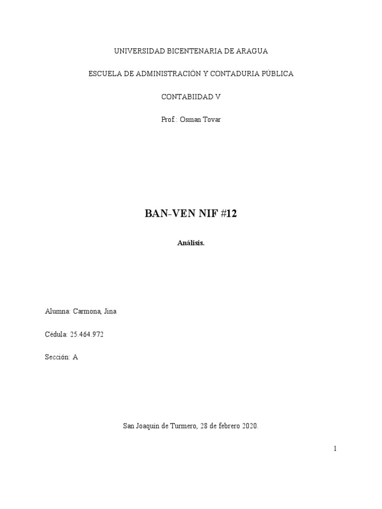 Ven Niif 12 | PDF | normas internacionales de INFORMACION FINANCIERA ...