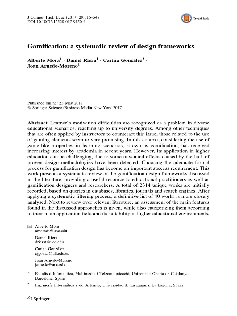 Gamification Frameworks for Educators | PDF | System | Design