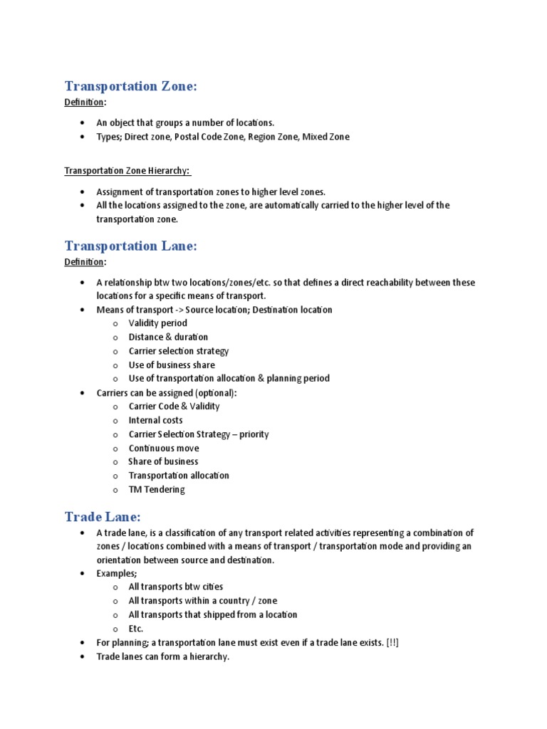 TM - Master Data | PDF | Hierarchy | Transport