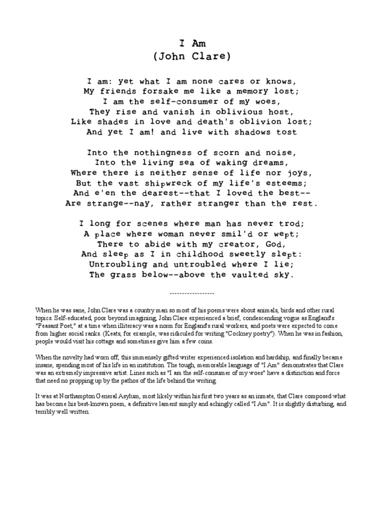 I Am John Clare | PDF