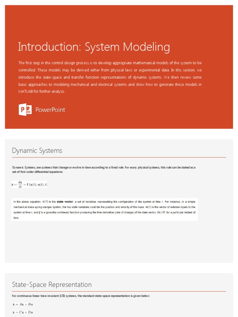 01 Introduction System Modeling | PDF | Applied Mathematics ...