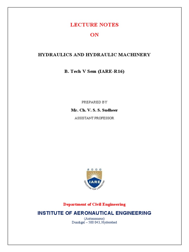 Hydraulic Machines | PDF | Turbine | Fluid Dynamics