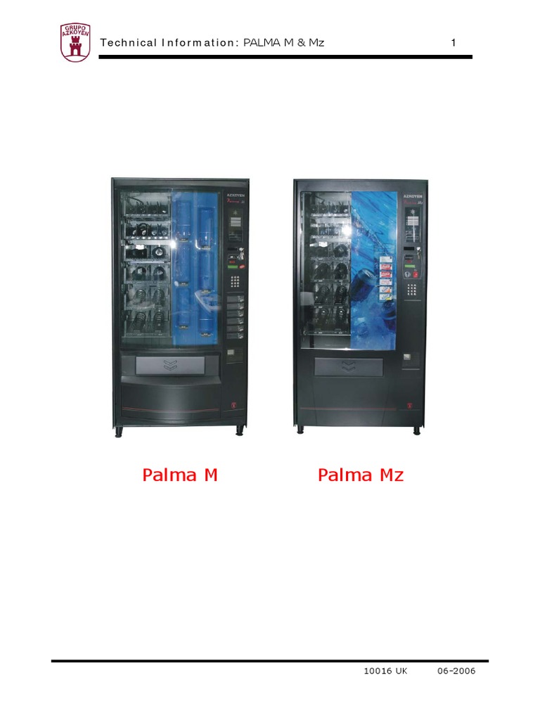Azkoyen Palma Vending Machine Manual | PDF | Refrigerator | Electrical ...