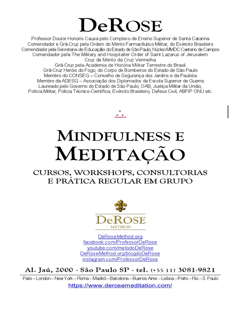 Meditacao Derose-Method | PDF | Atenção plena | Meditação