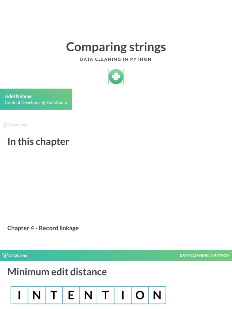 Comparing Strings: Adel Nehme | PDF | Algorithms | Theoretical Computer ...