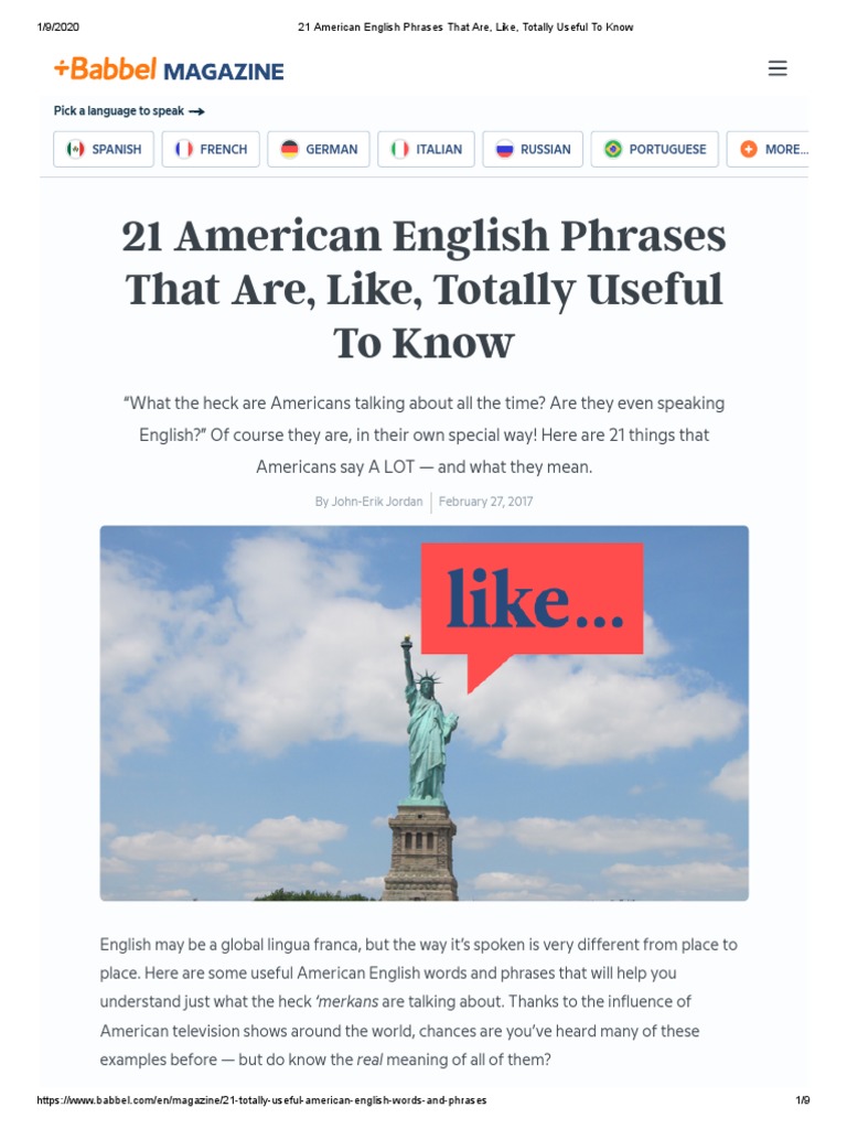 21 American English Phrases That Are, Like, Totally Useful To Know ...