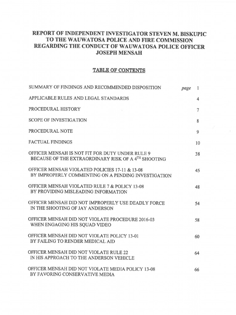 Report of Independent Investigator - Part1 | PDF