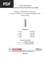 B.Tech Project Report Format | PDF | Academic Degree | Computing