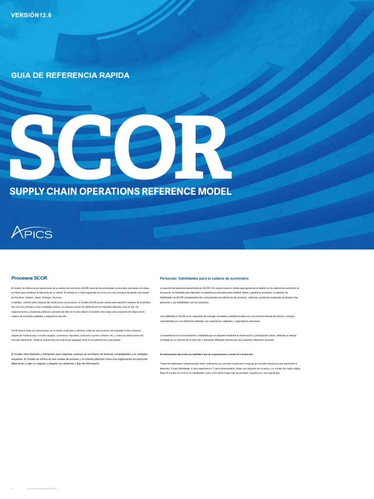 Apicsscc Scor Quick Reference Guide - En.es | PDF | Gestión de la ...