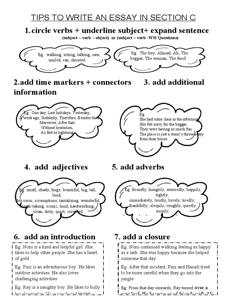 Tips Section C Upsr Essay Writing | PDF