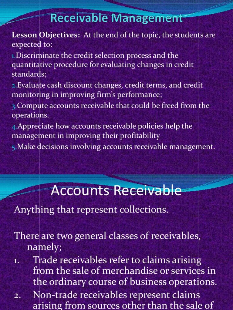 Receivable Management | PDF | Credit | Finance & Money Management