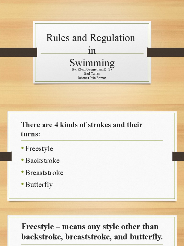 Rules and Regulations - Swimming | PDF | Swimming (Sport) | Swimming