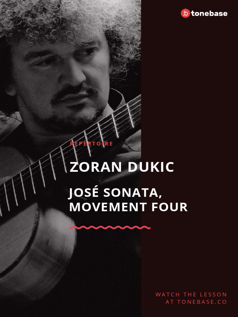 Zoran Dukic: José Sonata, Movement Four | PDF | Guitars | Silence