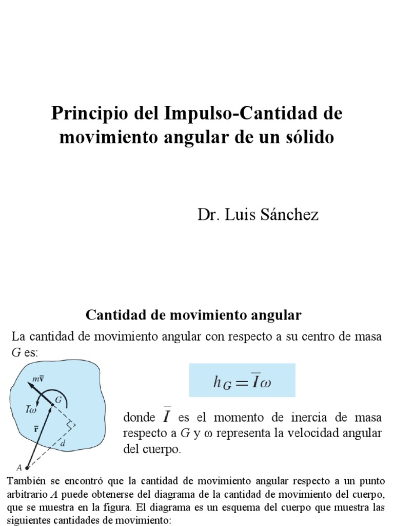 Impulso-Cantidad de Movimiento Angular | PDF | Impulso | Masa